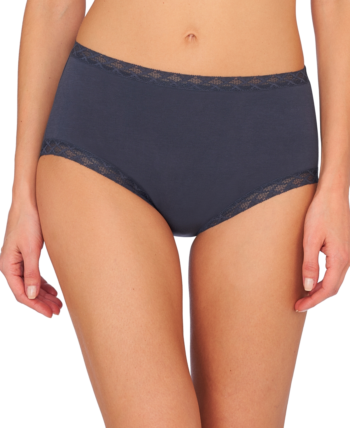 Click here for Natori Bliss Lace-Trim High Rise Cotton Brief 7550... prices