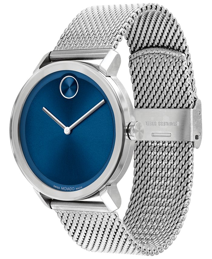 Movado Men's Bold Evolution Swiss Quartz Silver-Tone Stainless Steel ...