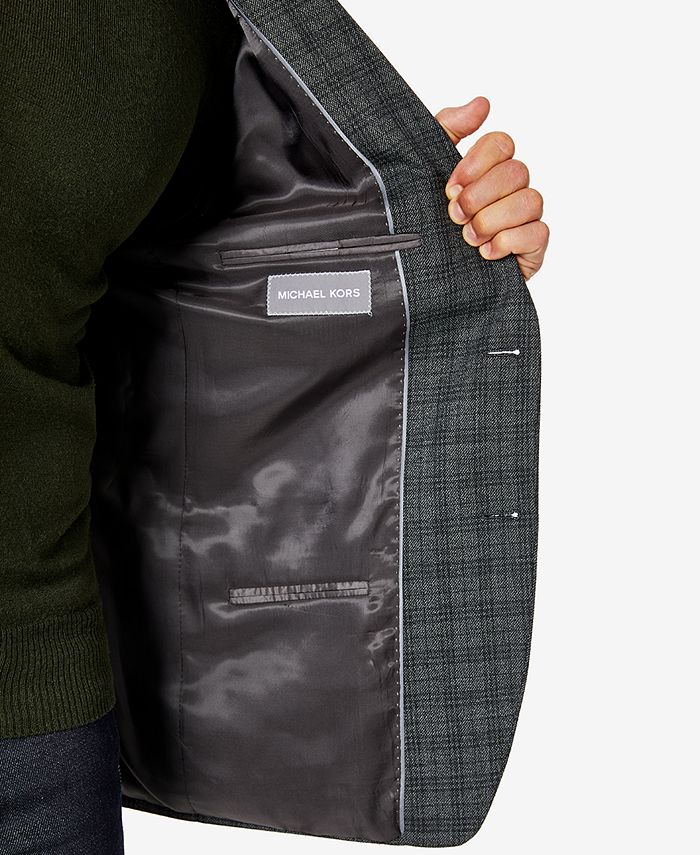 Michael Kors Men's Modern-Fit Pattern Check Sport Coats - Macy's