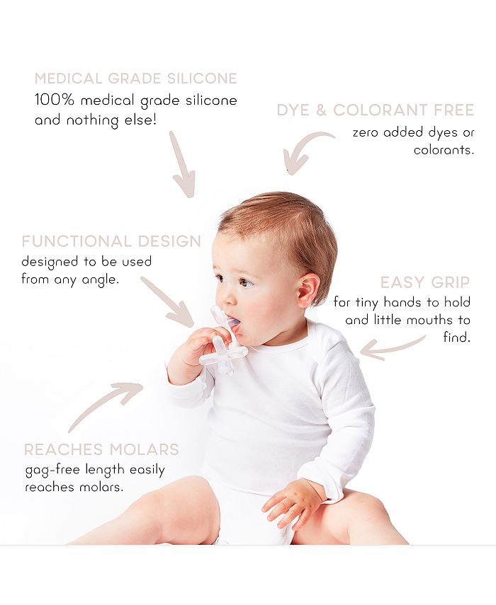 Moonjax Silicone Clear Baby Teether for Infants, Toddlers, Newborns ...