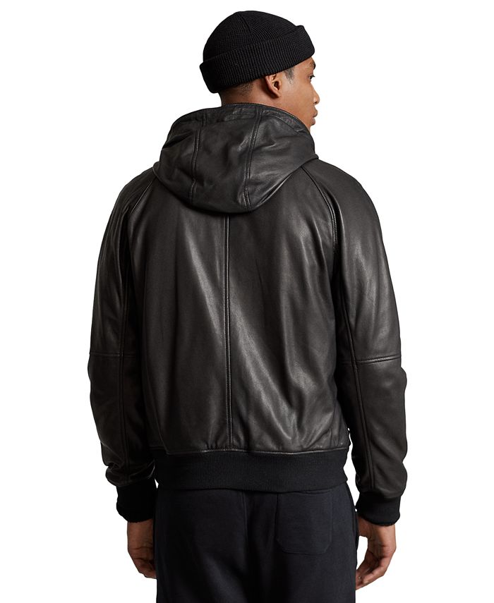 Polo Ralph Lauren Men's Leather Hooded Jacket - Macy's