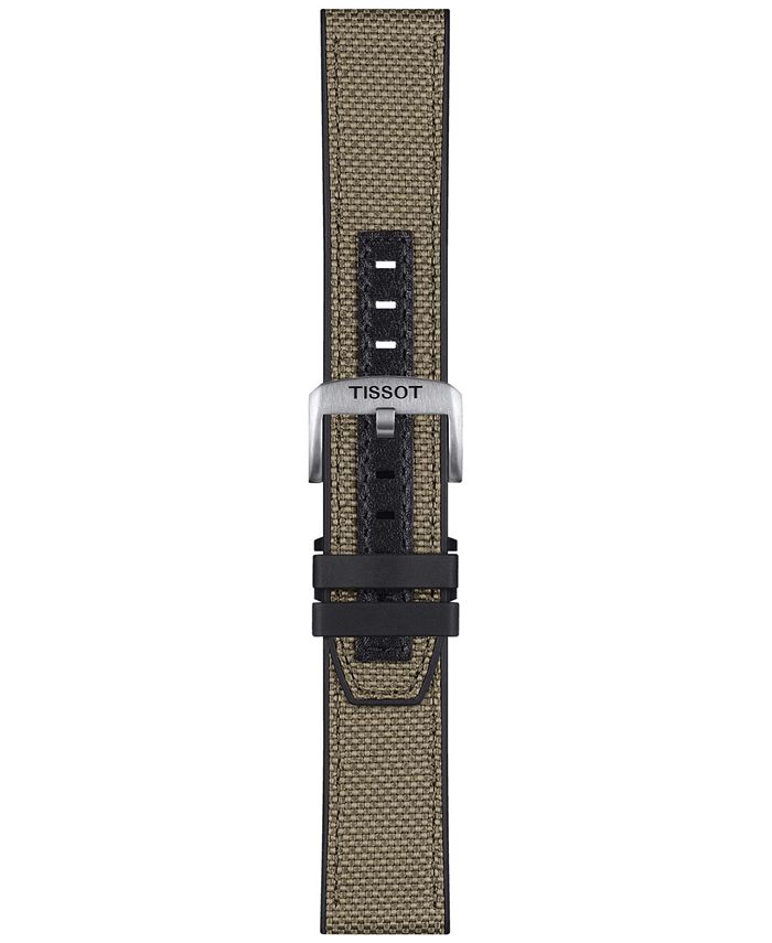 Tissot Men's Swiss T-Touch Connect Solar Beige Textile & Leather Strap ...