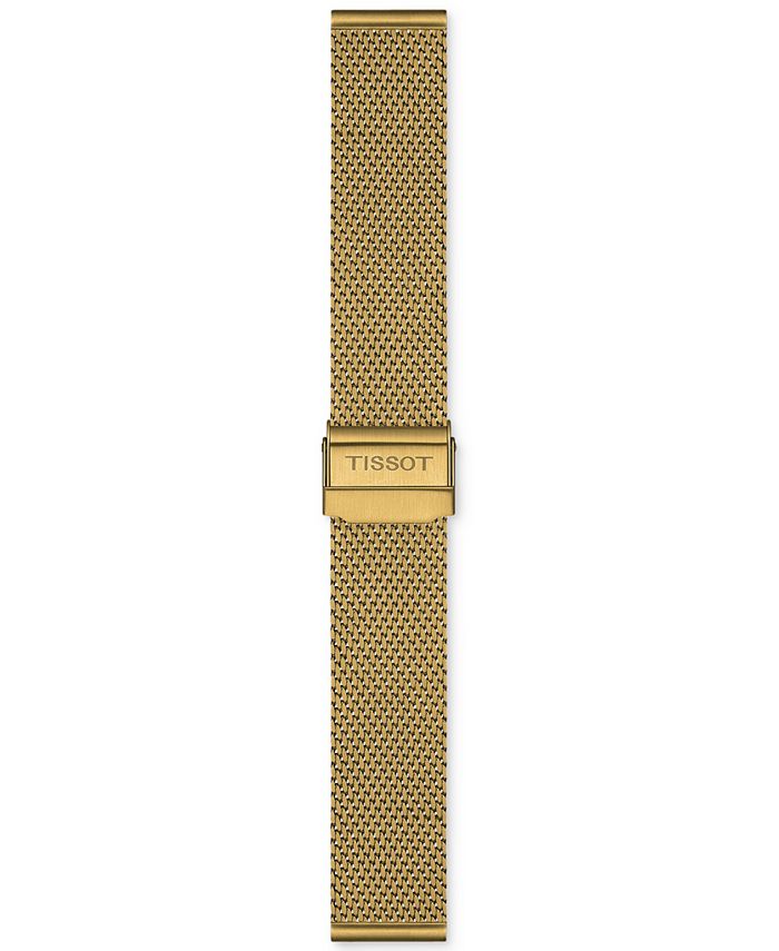 Tissot Men's Swiss Everytime Gold PVD Stainless Steel Mesh Bracelet ...