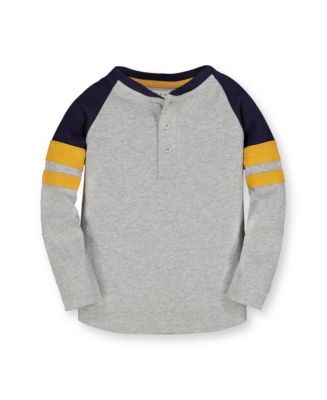 Hope & Henry Boys' Organic Cotton Colorblock Raglan Henley, Infant - Macy's