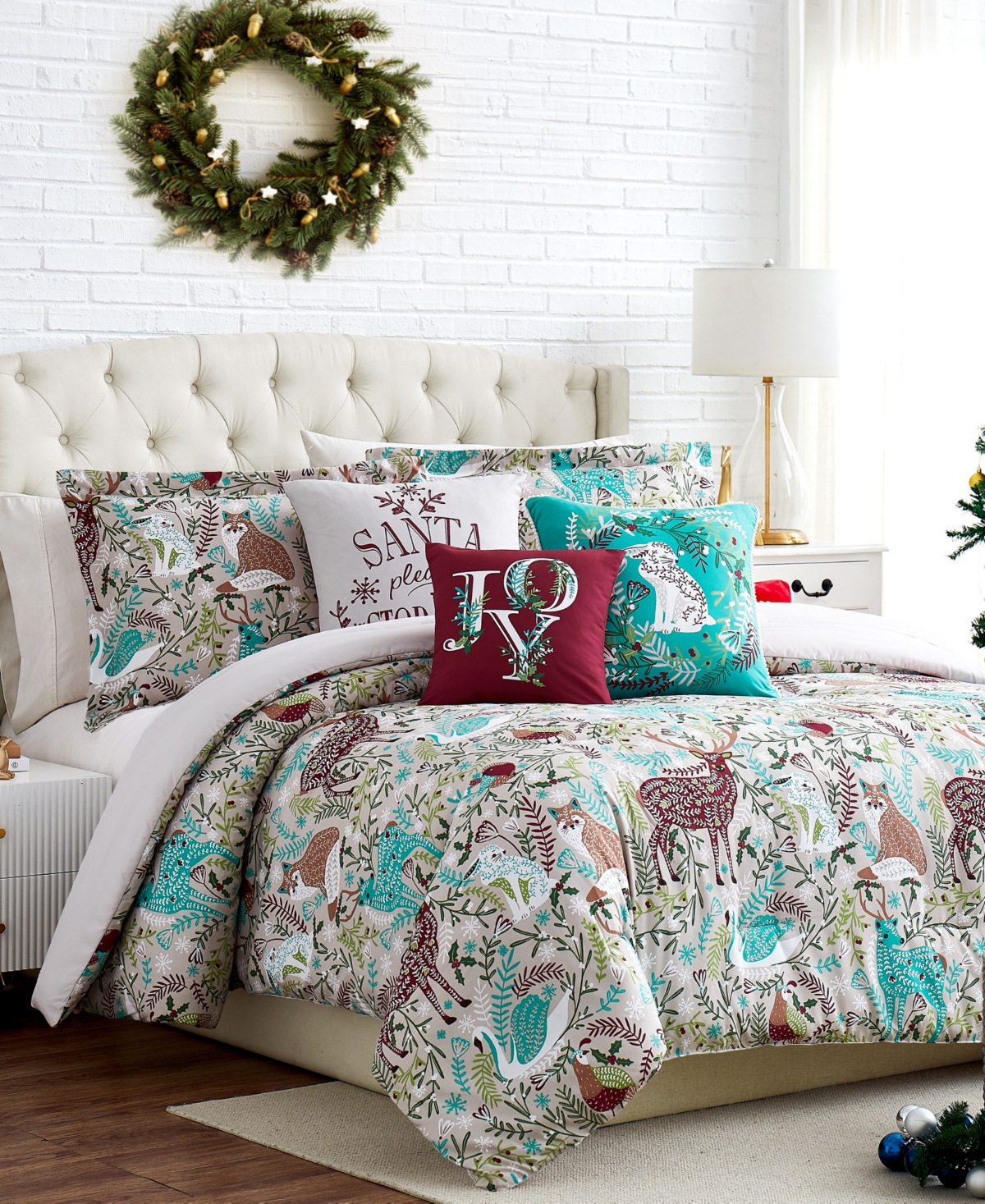 Click here for Southshore Fine Linens Christmas Woodland Reversib... prices