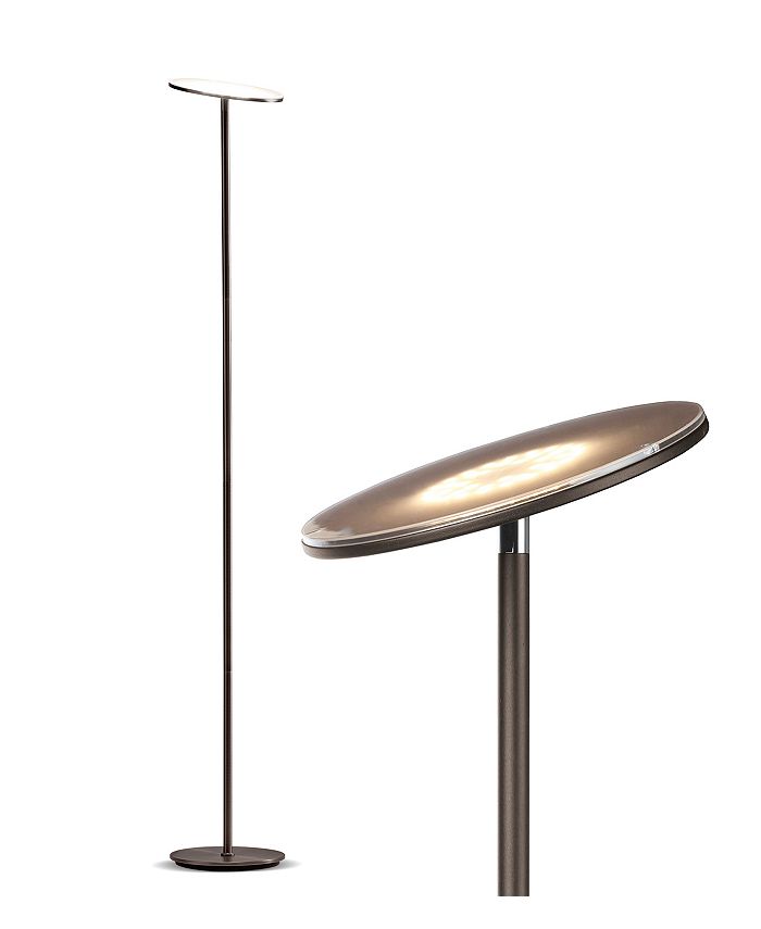 Brightech Sky Flux LED Torchiere Floor Lamp with Adjustable Head and 3 ...