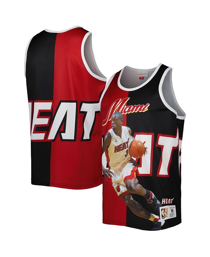 Mitchell & Ness Men's Dwyane Wade Black and Red Miami Heat Sublimated ...