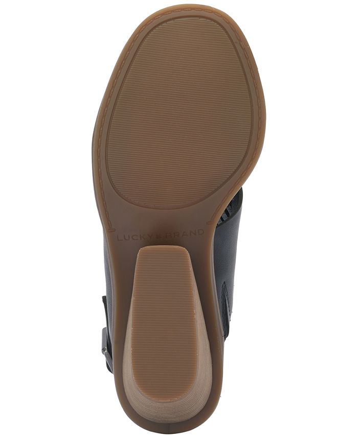 Lucky Brand Women's Lemia Strappy Cutout Wedge Sandals - Macy's