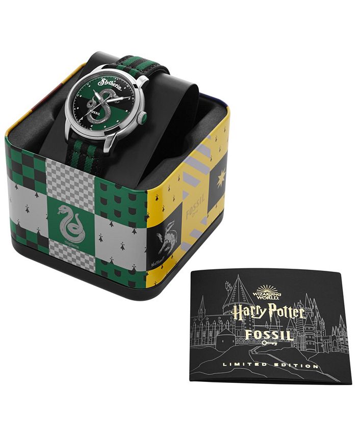 Fossil Unisex Limited Edition Harry Potter Slytherin Black Green Nylon ...
