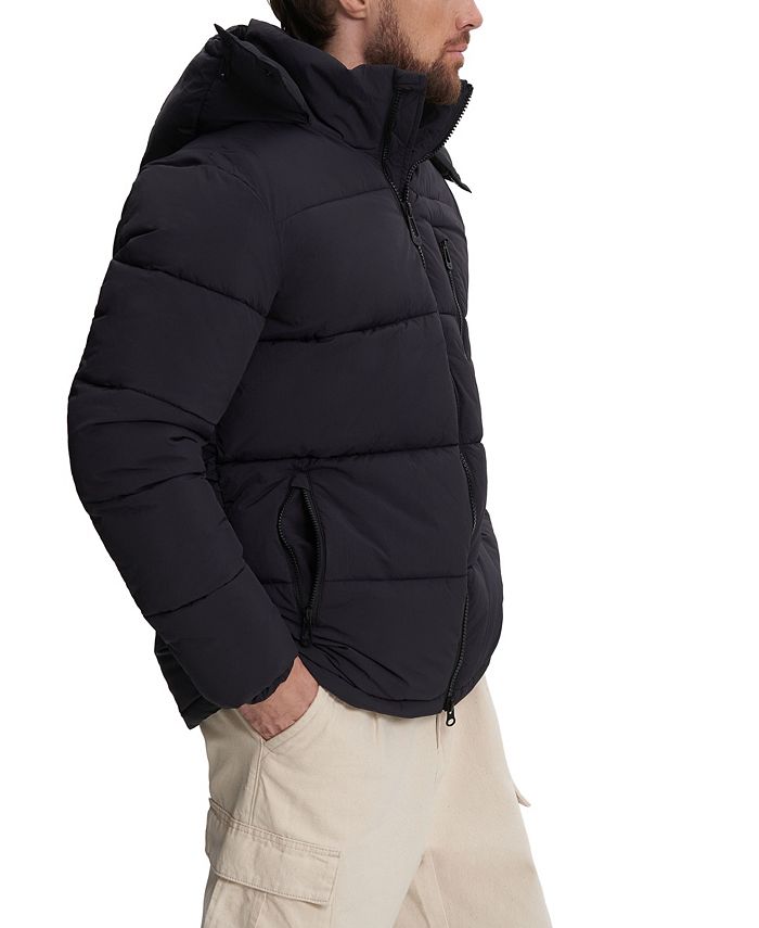 NOIZE Men's Quilted Puffer Jacket with Hood & Reviews - Coats & Jackets ...