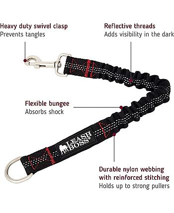 Leashboss 18" Bungee Dog Leash Extension, Shock Absorbing Lead Extender ...