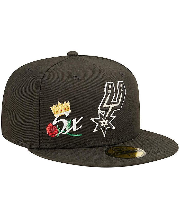 New Era Men's Black San Antonio Spurs 5x NBA Finals Champions Crown ...