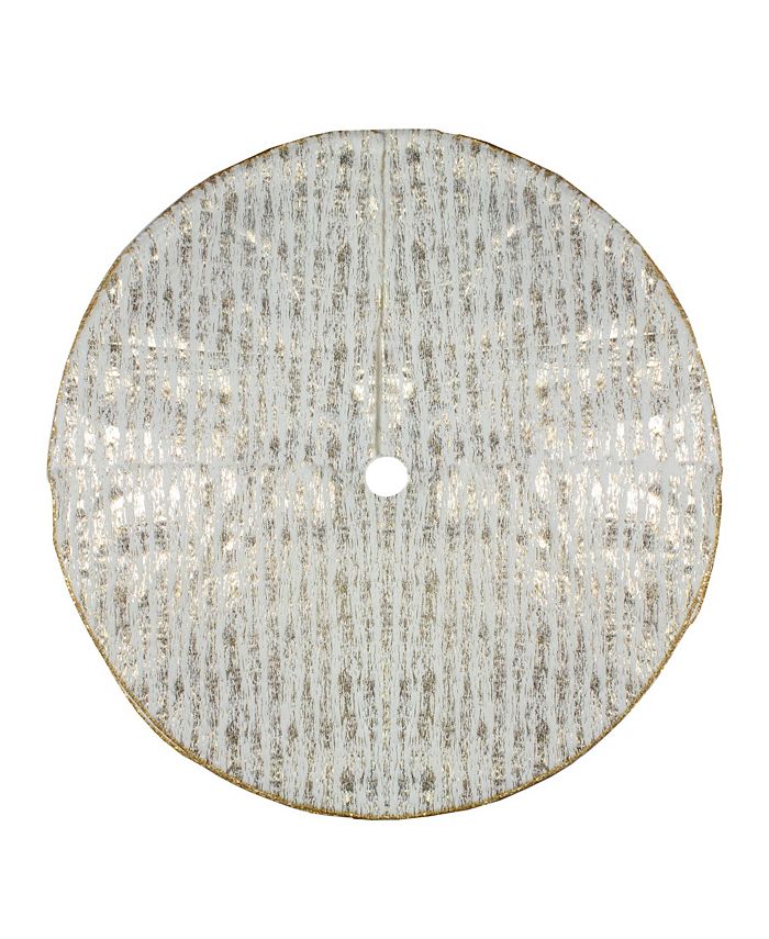 Northlight Wood Grain Pattern Christmas Tree Skirt, 48" - Macy's