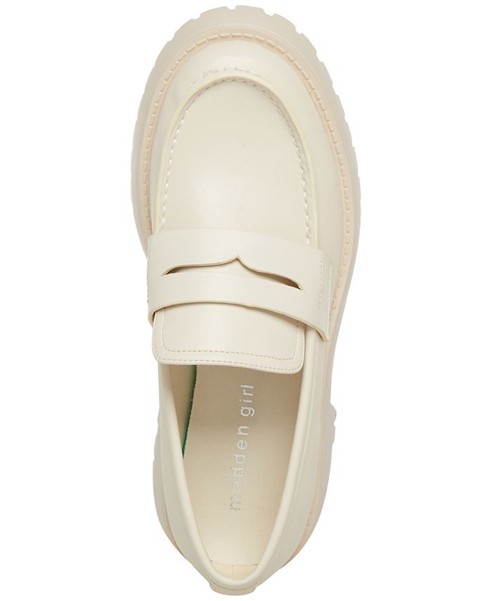 Madden Girl Heather Platform Lug-Sole Loafer Flats - Macy's