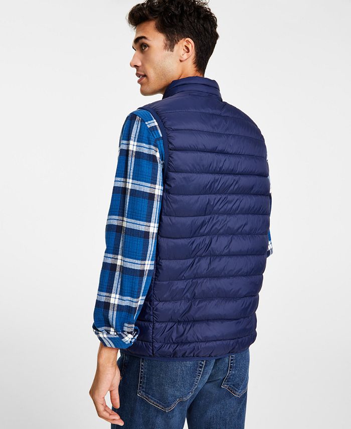 Club Room Men's Quilted Packable Puffer Vest, Created for Macy's - Macy's