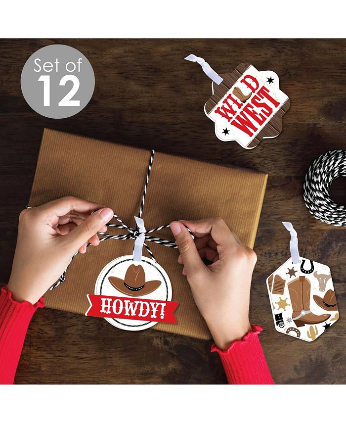 Big Dot of Happiness Western Hoedown - Assorted Hanging Favor Tags ...