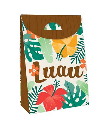 Big Dot of Happiness Tropical Luau - Hawaiian Beach Gift Favor Bags ...