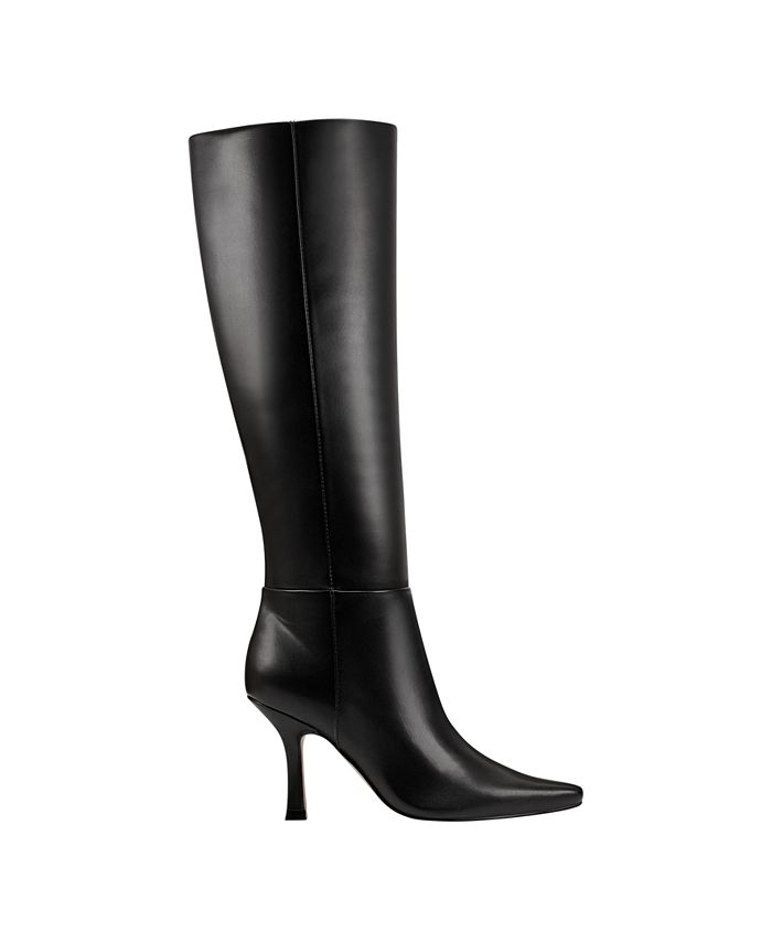 Marc Fisher Women's Vedant Tapered Heel Square Toe Dress Boots ...