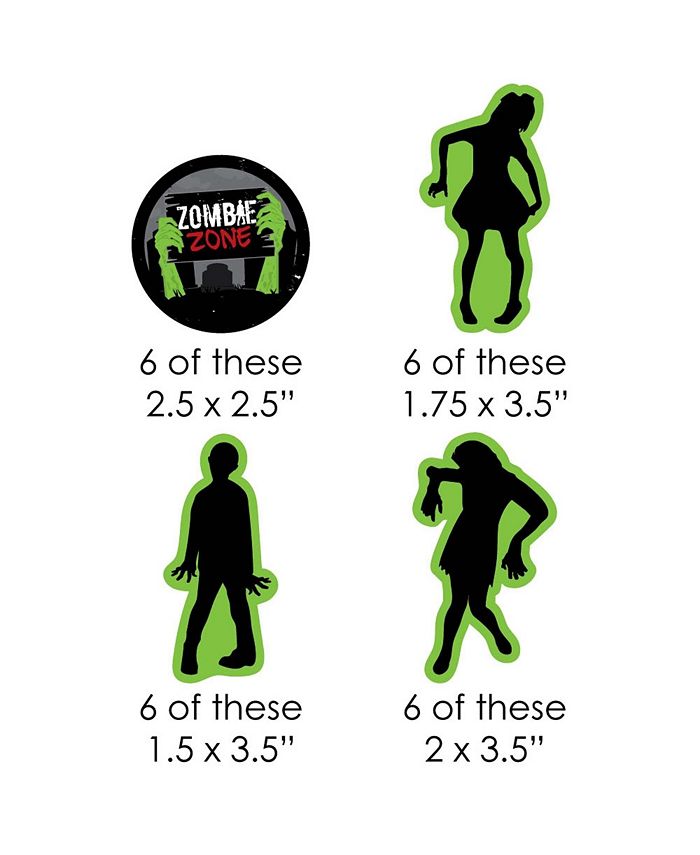 Big Dot of Happiness Zombie Zone - Paper Straw Decor - Halloween or ...