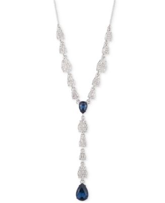 Givenchy Stone & Crystal Lariat Necklace, 16" + 3" extender - Macy's
