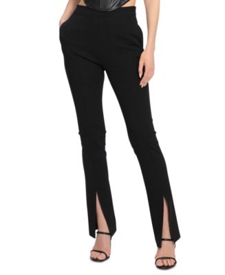 Avec Les Filles Women's Split-Hem Bootcut Slick Pants - Macy's