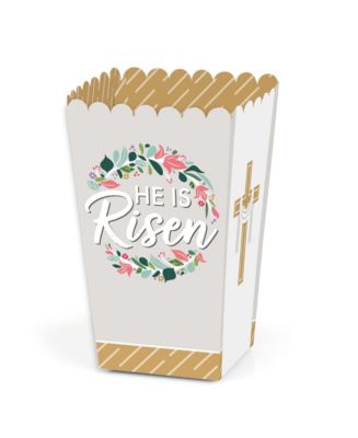 Religious Easter - Christian Holiday Party Favor Popcorn Treat Boxes ...
