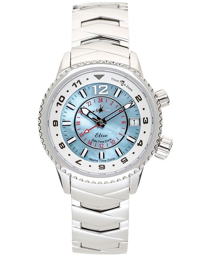 Abingdon Co. Women's Elise Stainless Steel Bracelet Watch 33mm - Macy's