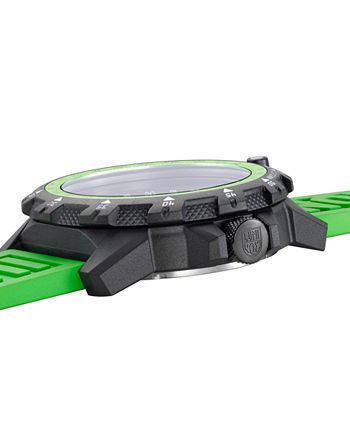 Luminox Men's Swiss Commando Raider Military GMT Green Rubber Strap ...