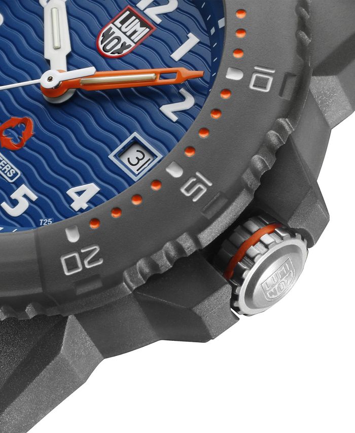 Luminox Men's Swiss Eco Series Blue PET Strap Watch 46mm - Macy's