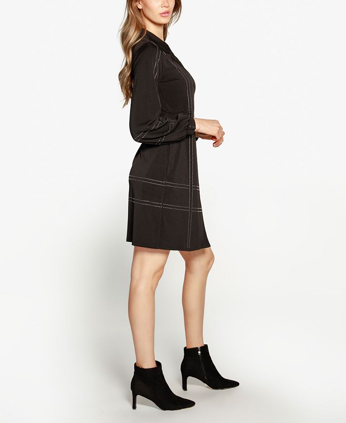 Belldini Black Label Petite Studded Wrap Dress & Reviews - Dresses ...