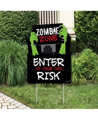 Big Dot of Happiness Zombie Zone - Party Decorations - Halloween or ...