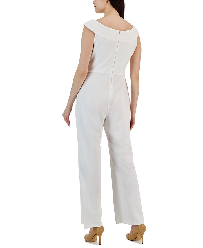 Connected Women's Scuba Crepe Sleeveless Wide-Leg Jumpsuit - Macy's
