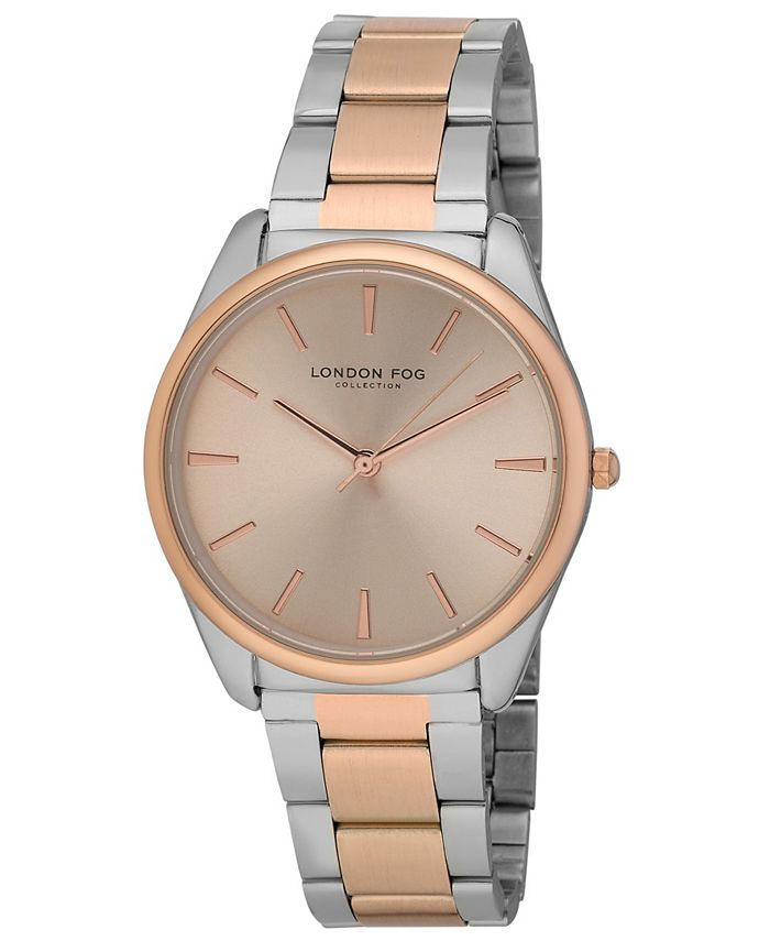 London Fog Women's Covent Two Tone Alloy Bracelet Watch 36mm - Macy's