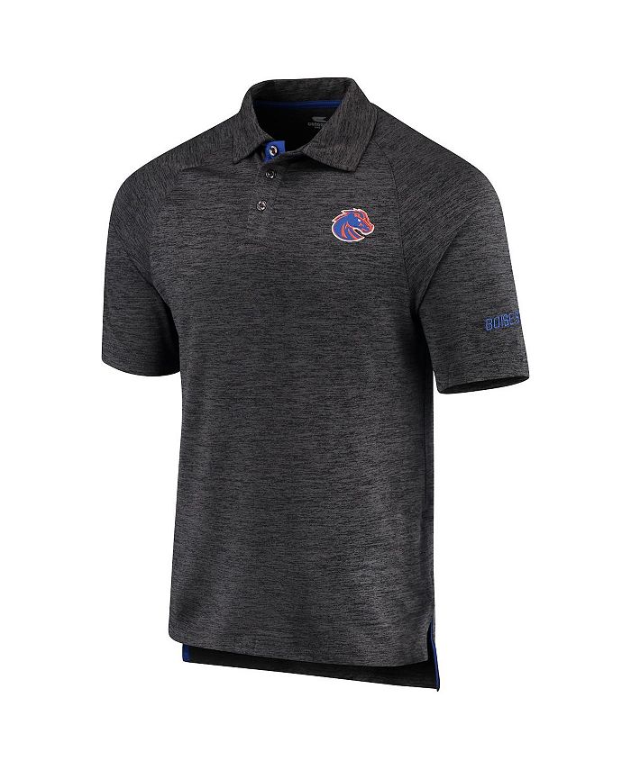 Colosseum Men's Heathered Black Boise State Broncos Down Swing Polo ...