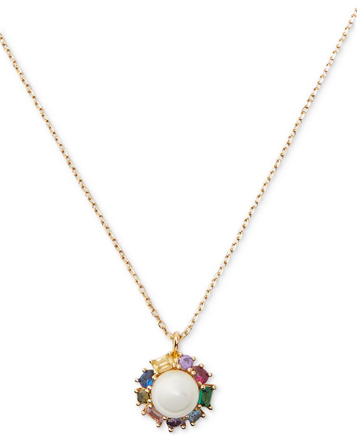 kate spade new york Candy Shop Imitation Pearl Halo Pendant Necklace ...