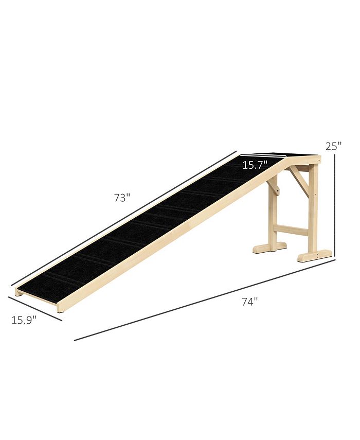 PawHut Pet Bed Ramp w/ Non-Slip Carpet Top Platform Older Dogs - Macy's