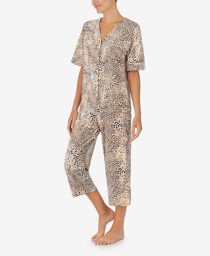 Ellen Tracy Women's Cropped 3/4 Sleeve Pajamas - Macy's
