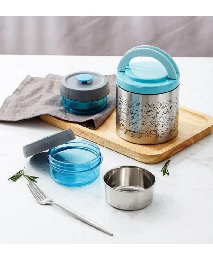 Lille Home Lunch Box Set, An Vacuum Insulated Lunch Box, 2 Food ...