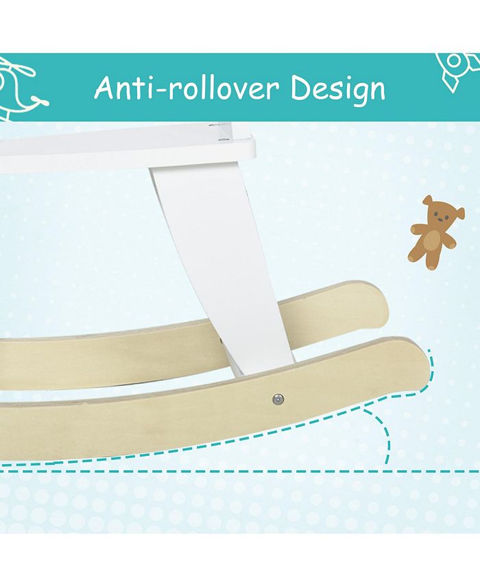 Qaba Wooden Rocking Horse Baby Ride-On Toy for Kids 3-6 Years - Macy's