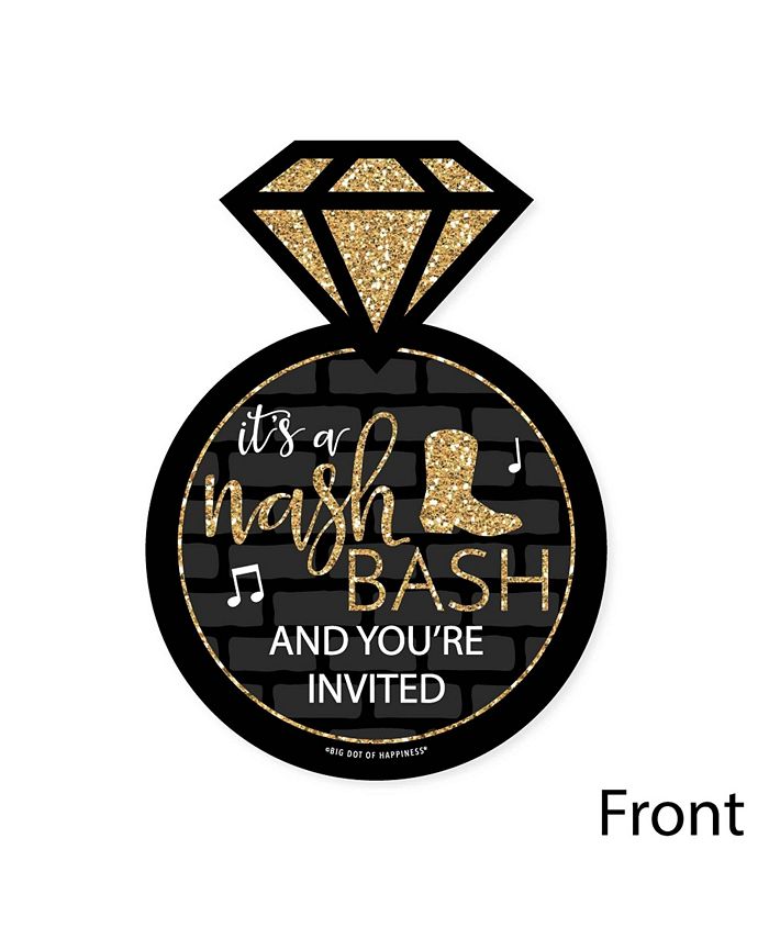 Big Dot of Happiness Nash Bash - Shaped Nashville Fill-in Invitations ...