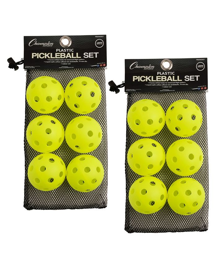 Champion Sports Recreational Indoor Pickle Ball, Set of 12 - Macy's