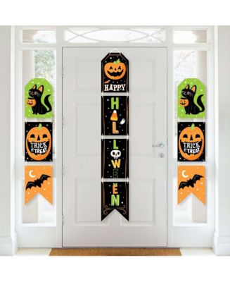 Big Dot of Happiness Jack-O'-Lantern Halloween - Hanging Vertical Paper ...