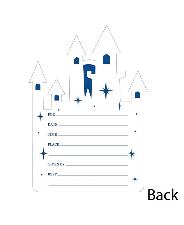 Big Dot of Happiness Royal Prince Charming - Shaped Fill-in Invitations ...
