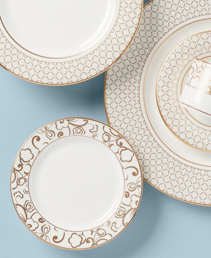 Lenox Venetian Lace Gold Butter Plate - Macy's