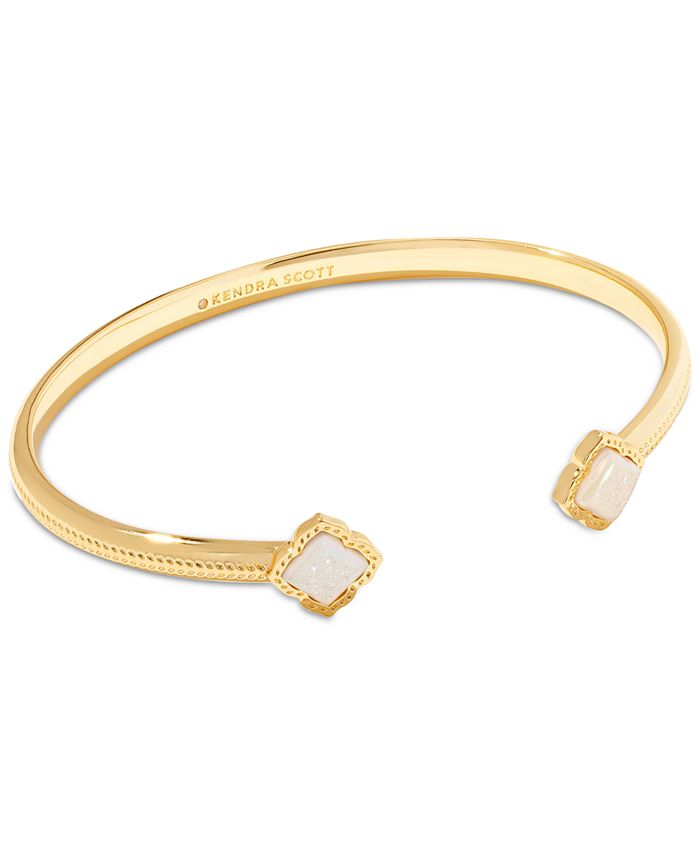 Kendra Scott Carved Gemstone Medallion Cuff Bracelet - Macy's