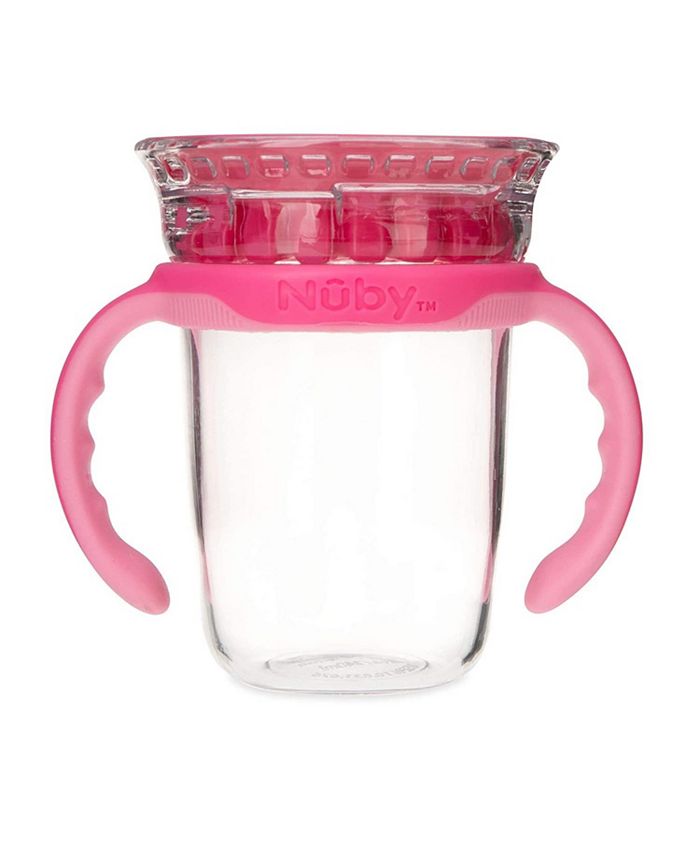 Nuby No-Spill Edge 360 2 Stage Drinking Cup with Removable Handles, Red - Macy's
