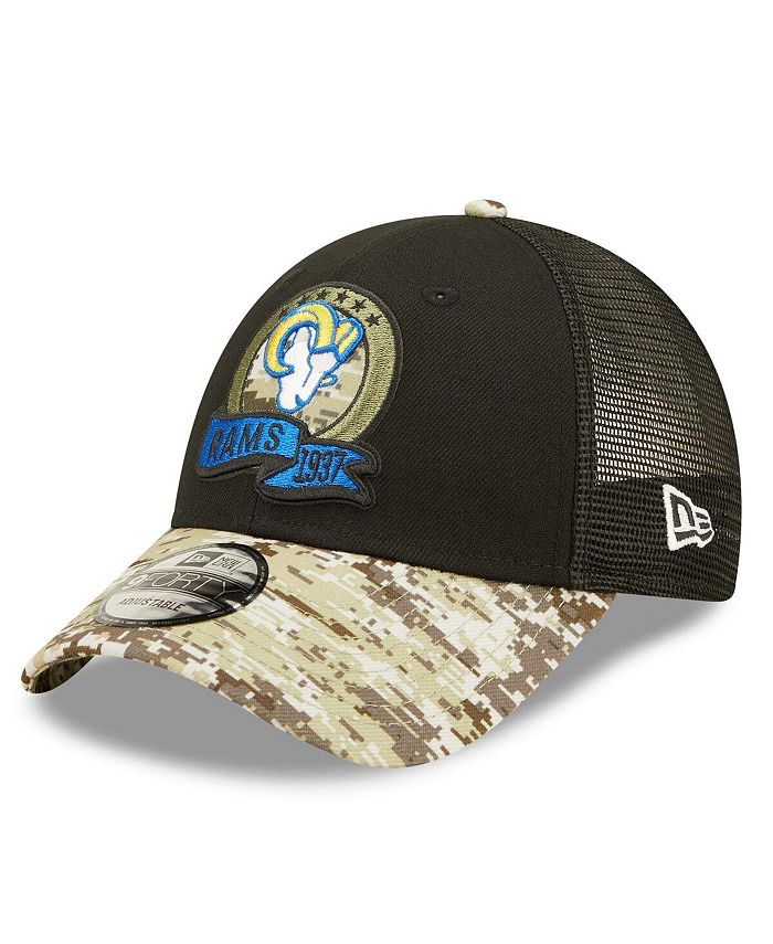 New Era Men's Black, Camo Los Angeles Rams 2022 Salute To Service ...