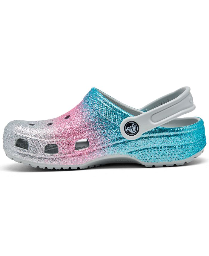 Crocs Little Girls Classic Glitter Clogs from Finish Line - Macy's
