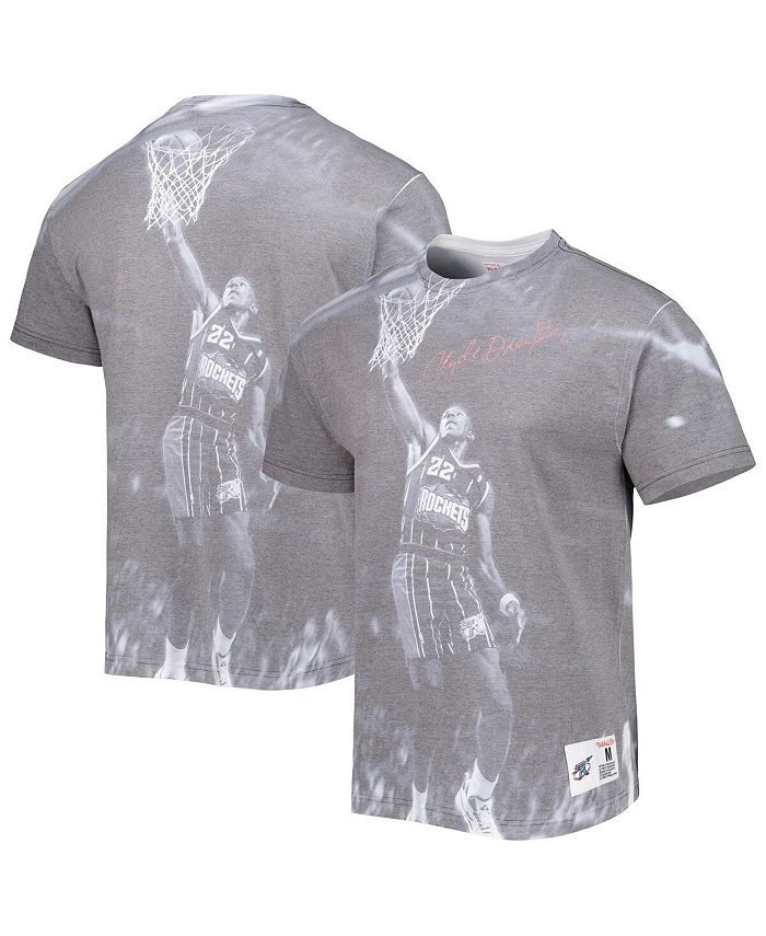 Mitchell & Ness Men's Clyde Drexler Gray Houston Rockets Above The Rim ...