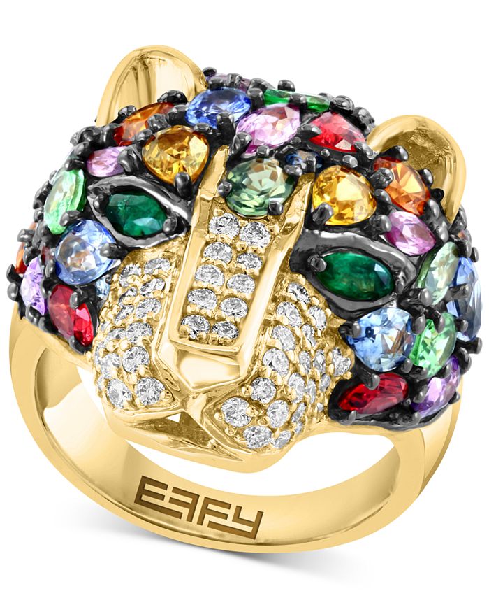 EFFY Collection EFFY® Multi-Gemstone (4-1/2 ct. t.w.) & Diamond (1/2 ct ...